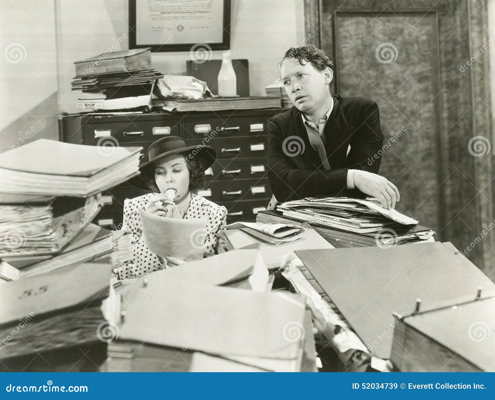 Endless paperwork stock image. Image of indoors, files - 52034739