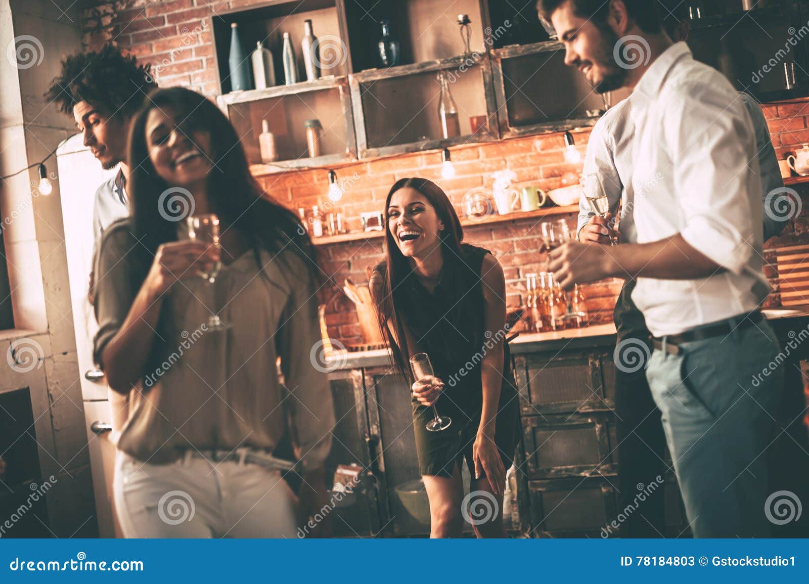 Endless party. stock image. Image of candid, beauty, dancing - 78184803