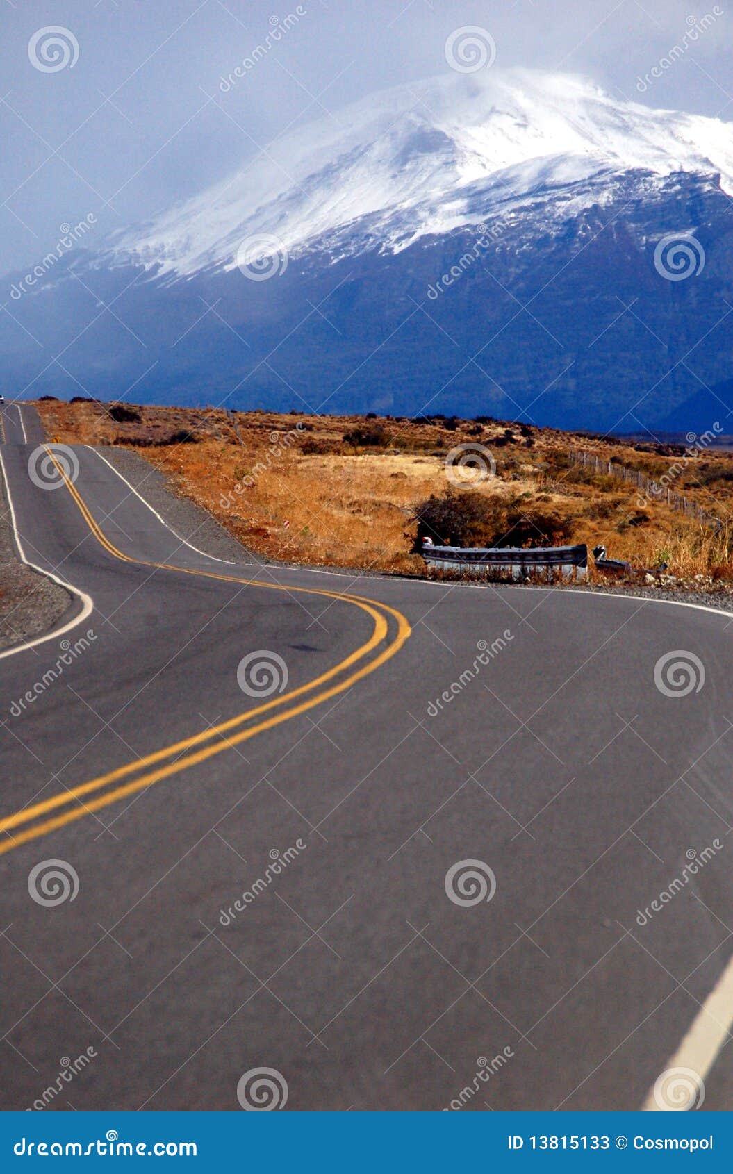 Endless Patagonia Mountain Highway Stock Image - Image of south ...