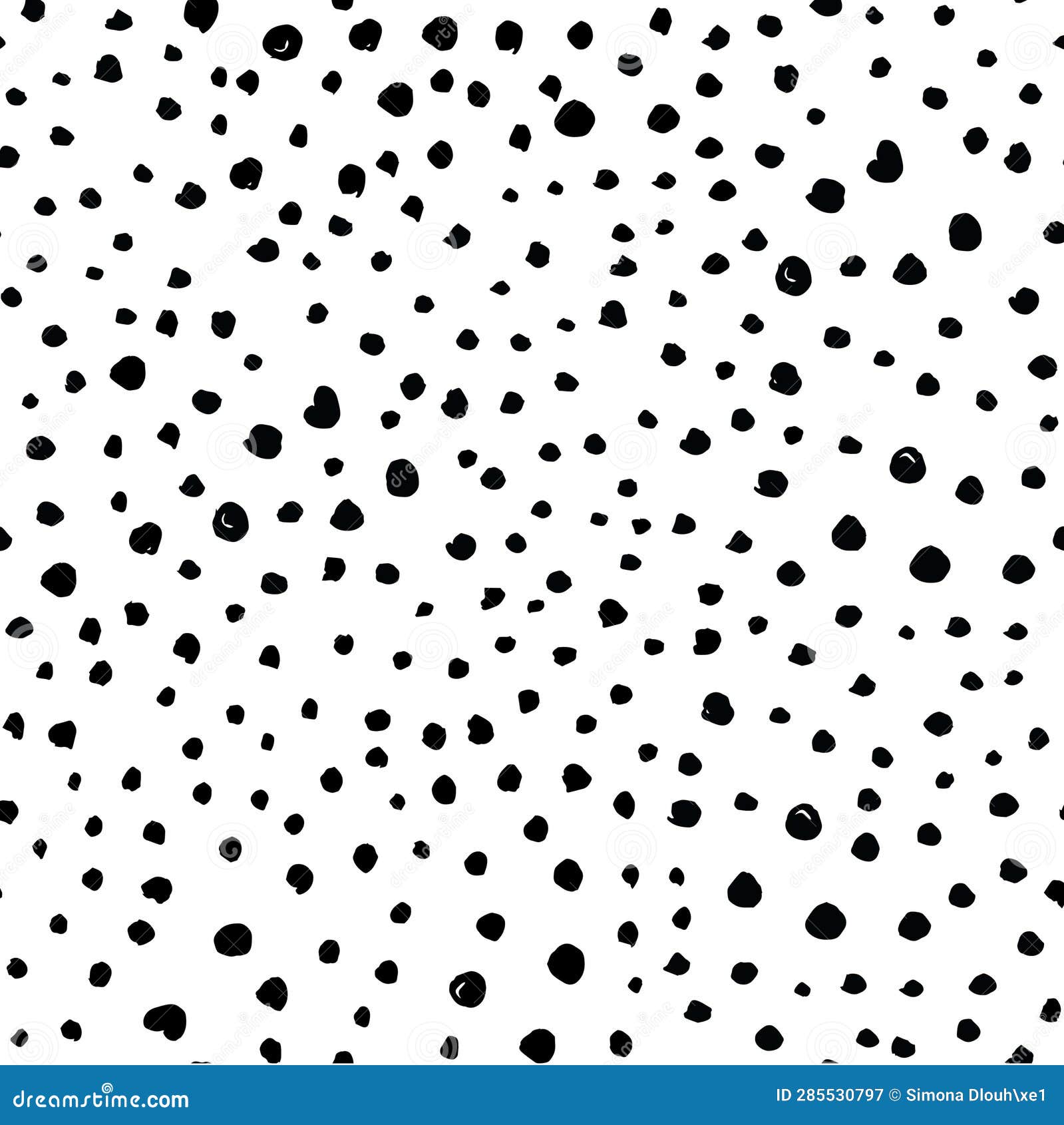 Endless Pattern of Black Irregular Dots Stock Illustration ...