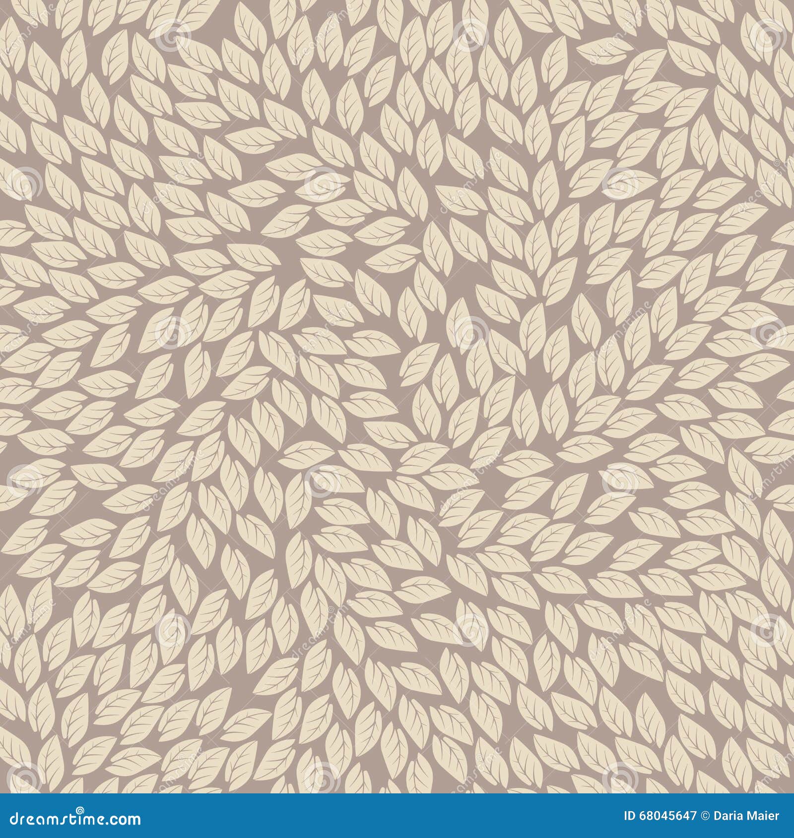 Endless Pattern with Ivory Leaves Stock Vector - Illustration of ...