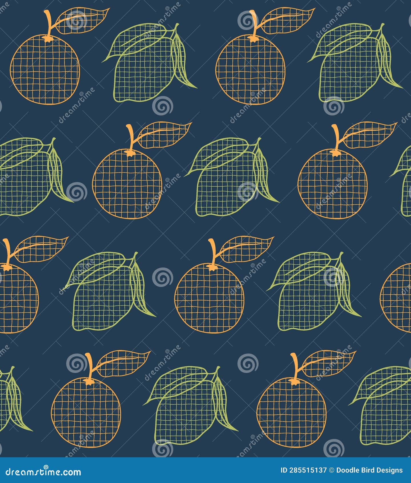 Textured Oranges and Lemons Dark Seamless Pattern Stock Vector ...