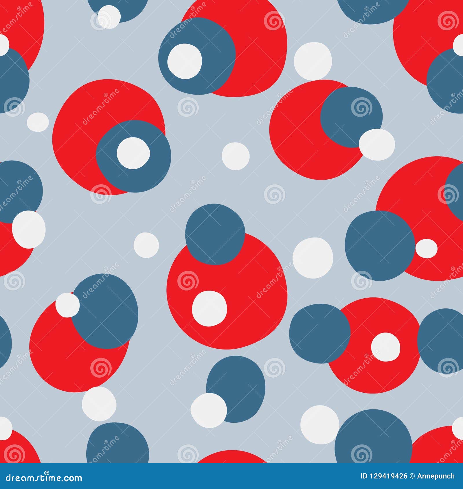 Endless Print with Repeating Coloured Round Dots. Simple Seamless ...