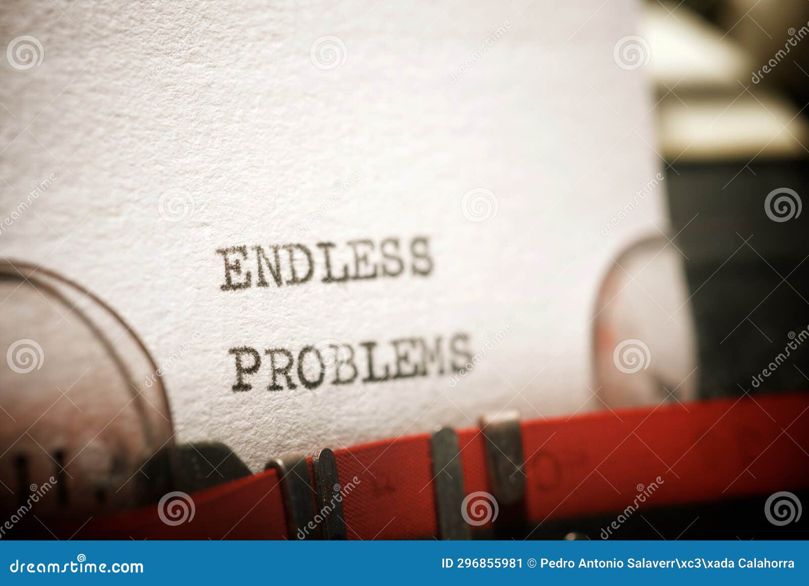 Endless problems text stock image. Image of endless - 296855981
