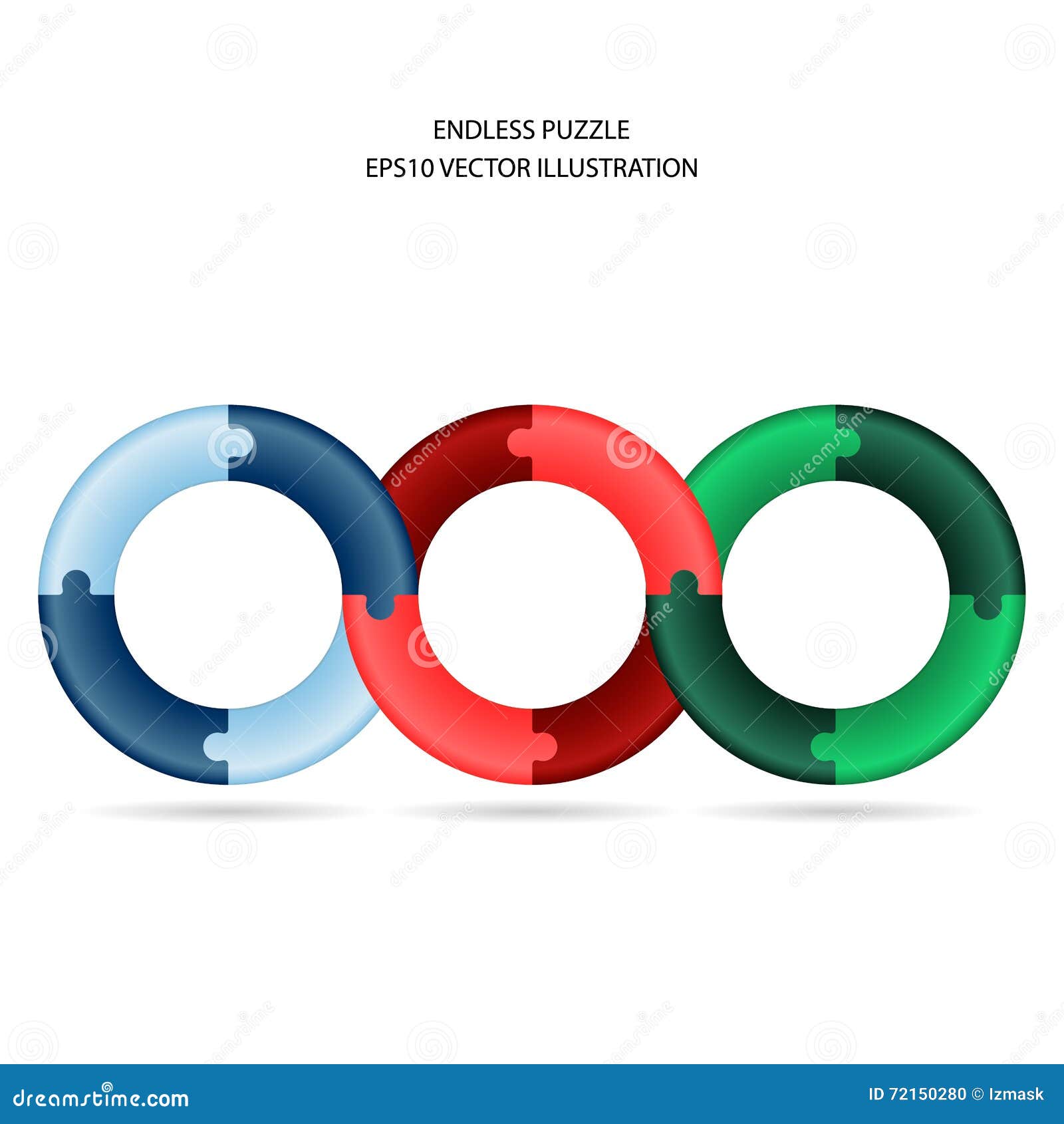 Endless puzzles stock vector. Illustration of piece, icon - 72150280