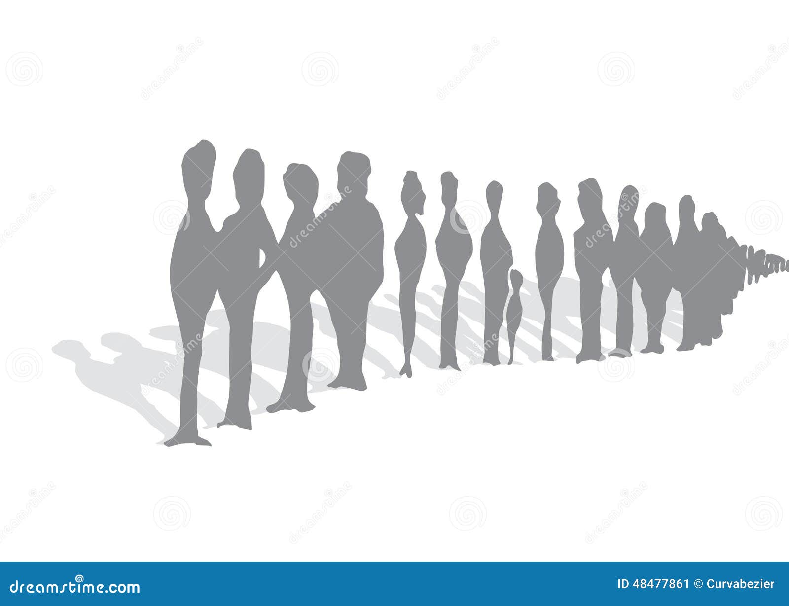 Endless queue of people stock vector. Illustration of bureaucracy ...