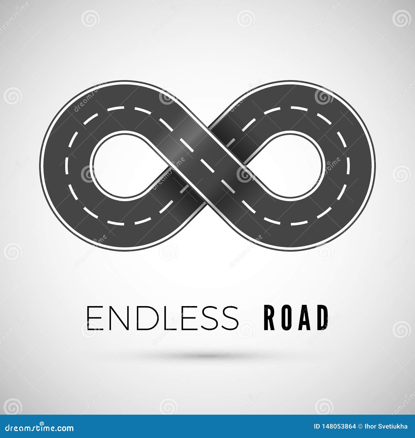 Endless Realistic Road in Shape of Infinity Sign. Graphic ...