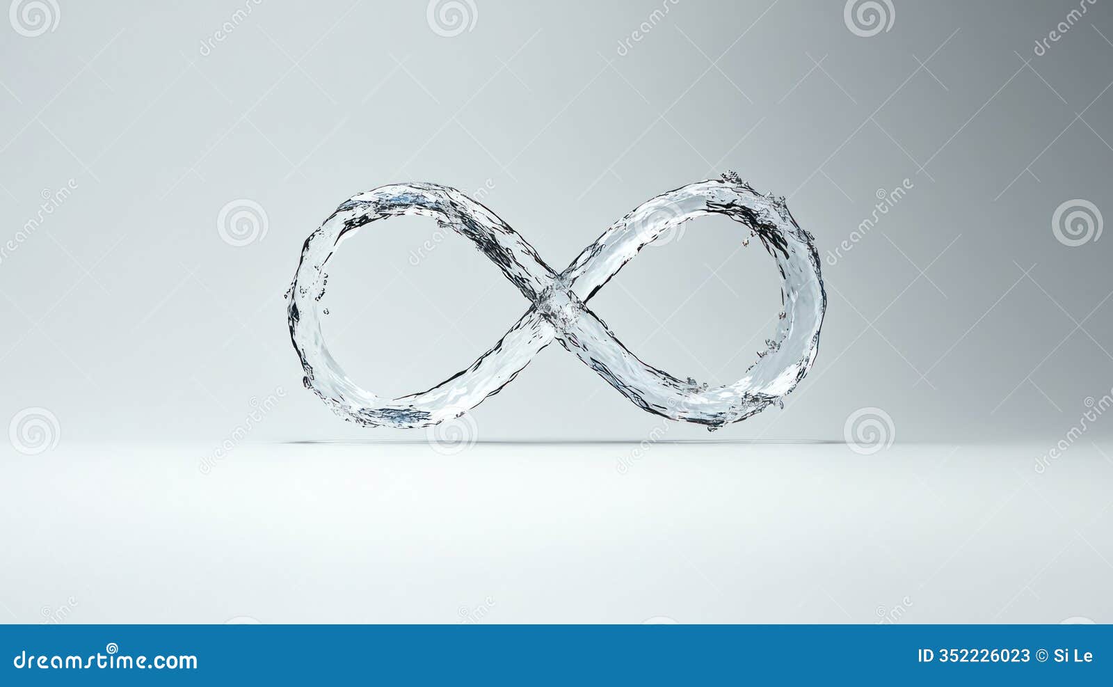 Endless Refreshment: Water Infinity Symbol Splash Stock Illustration ...