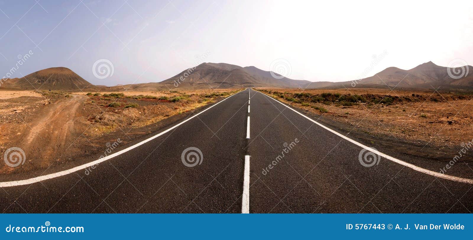 Endless Road Driving Drive Empty Desert Landscape Portrait Format ...