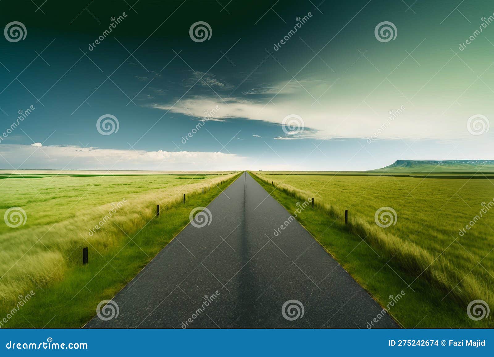 Endless Road With A Markings. Flat Style Vector Illustration ...