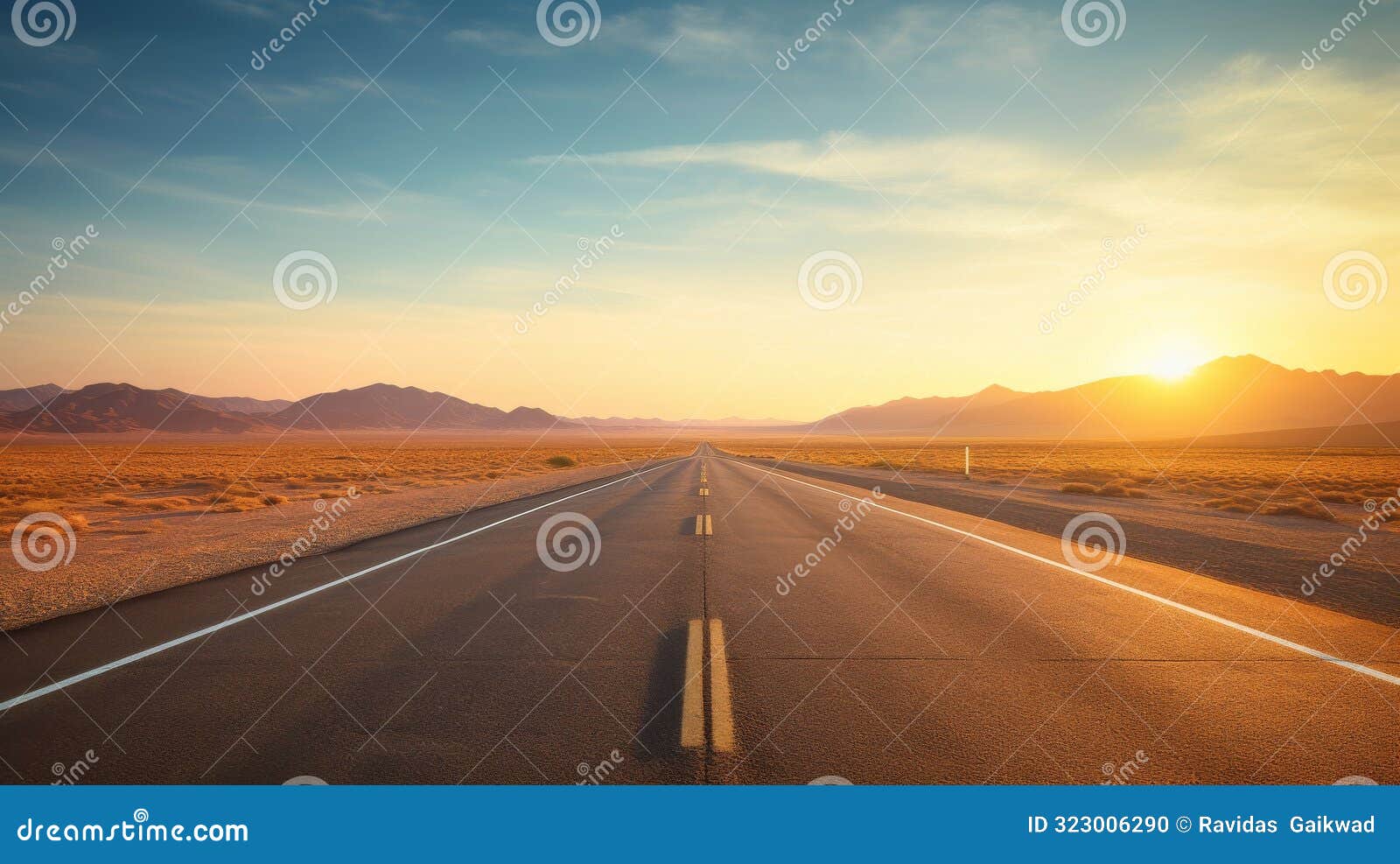 Endless Road Fades into Distance Stock Illustration - Illustration of ...
