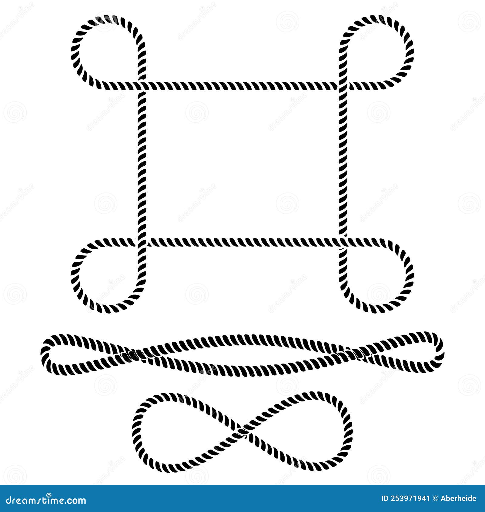 Endless Rope As a Decorative Element, Concept of Infinity Stock Vector ...