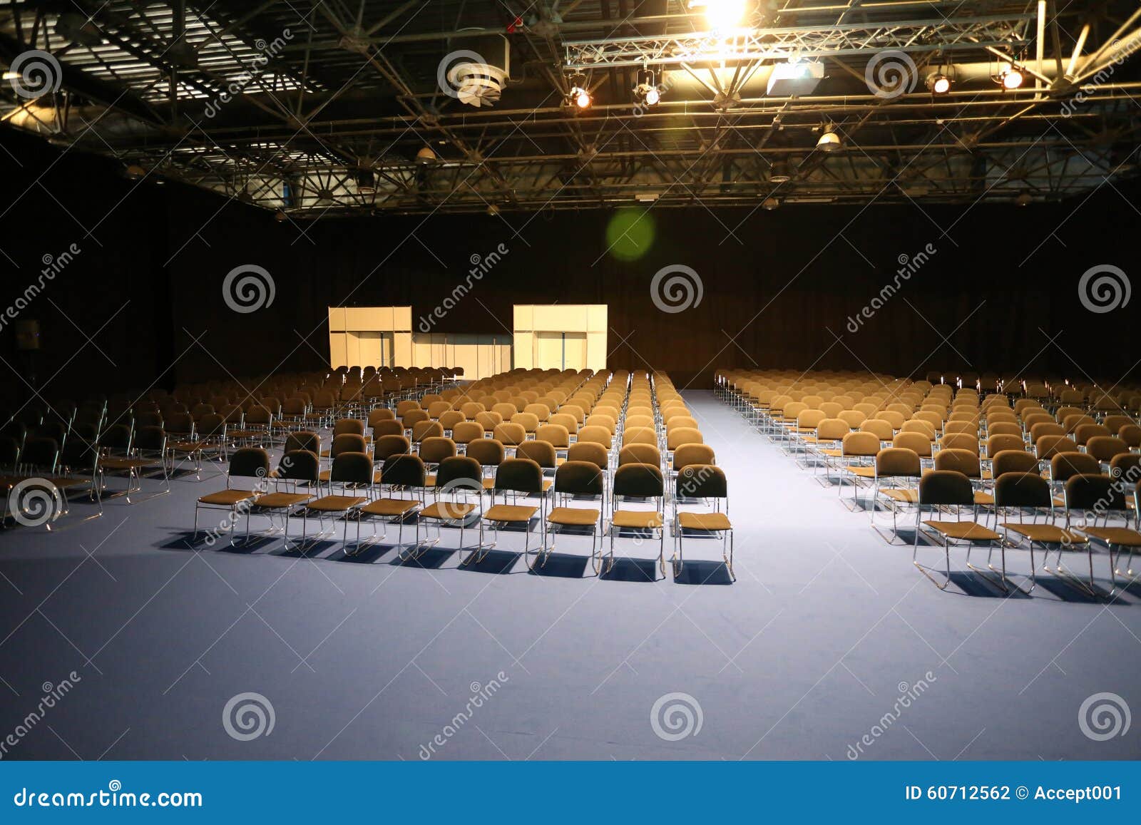 Endless Rows of Chairs in a Modern Conference Hall Stock Photo - Image ...