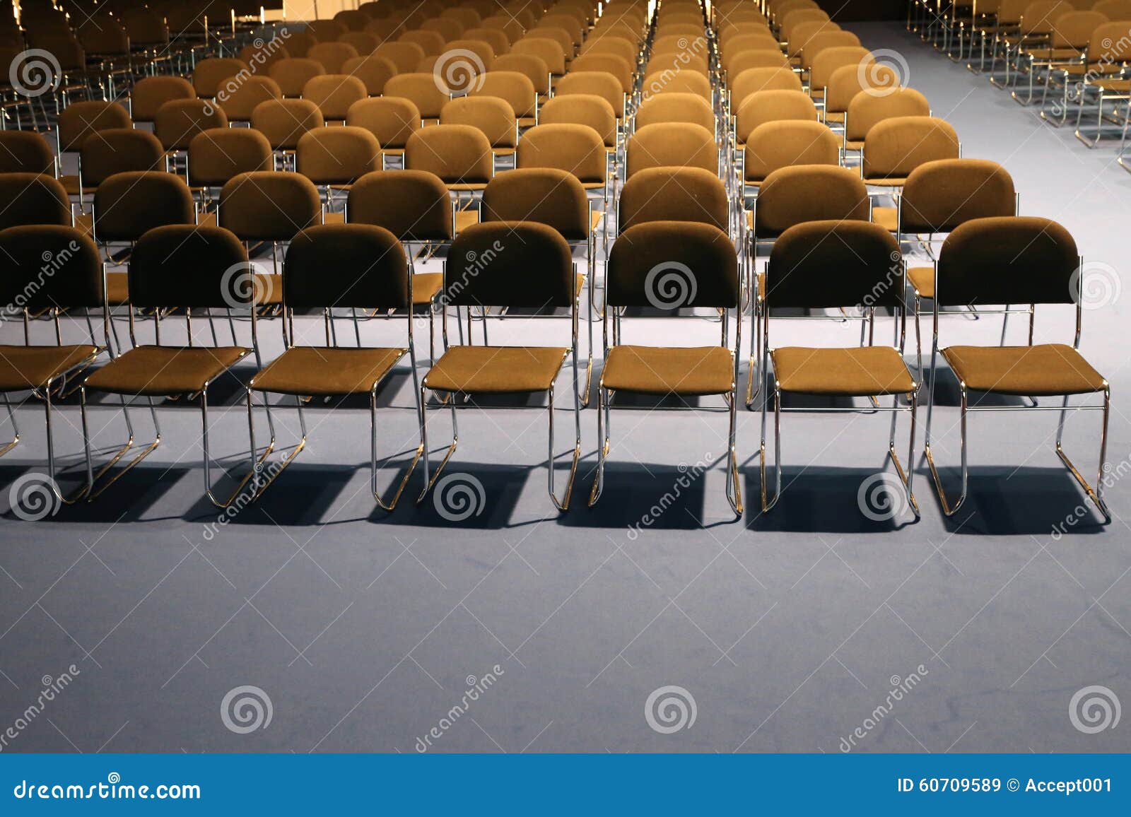 Endless Rows of Chairs in a Modern Conference Hall Stock Image - Image ...
