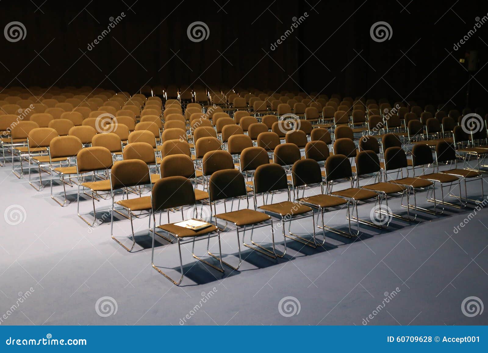 Endless Rows of Chairs in a Modern Conference Hall Stock Photo - Image ...