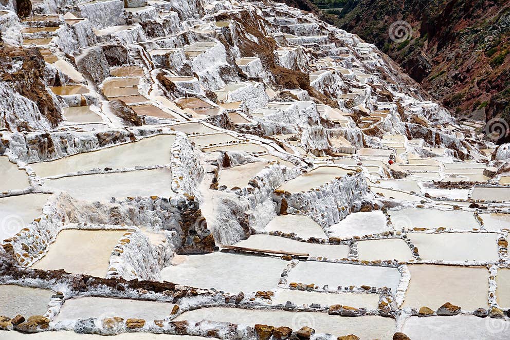 Endless Salt Pools of Maras, Peru Stock Photo - Image of industry ...