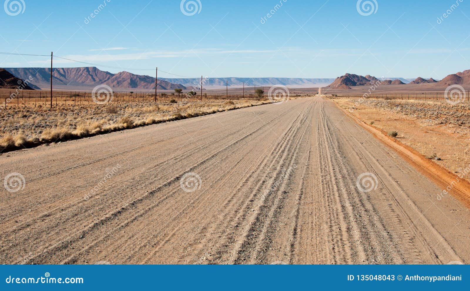 Endless Sand Road in Namibia Stock Image - Image of namib, africa ...