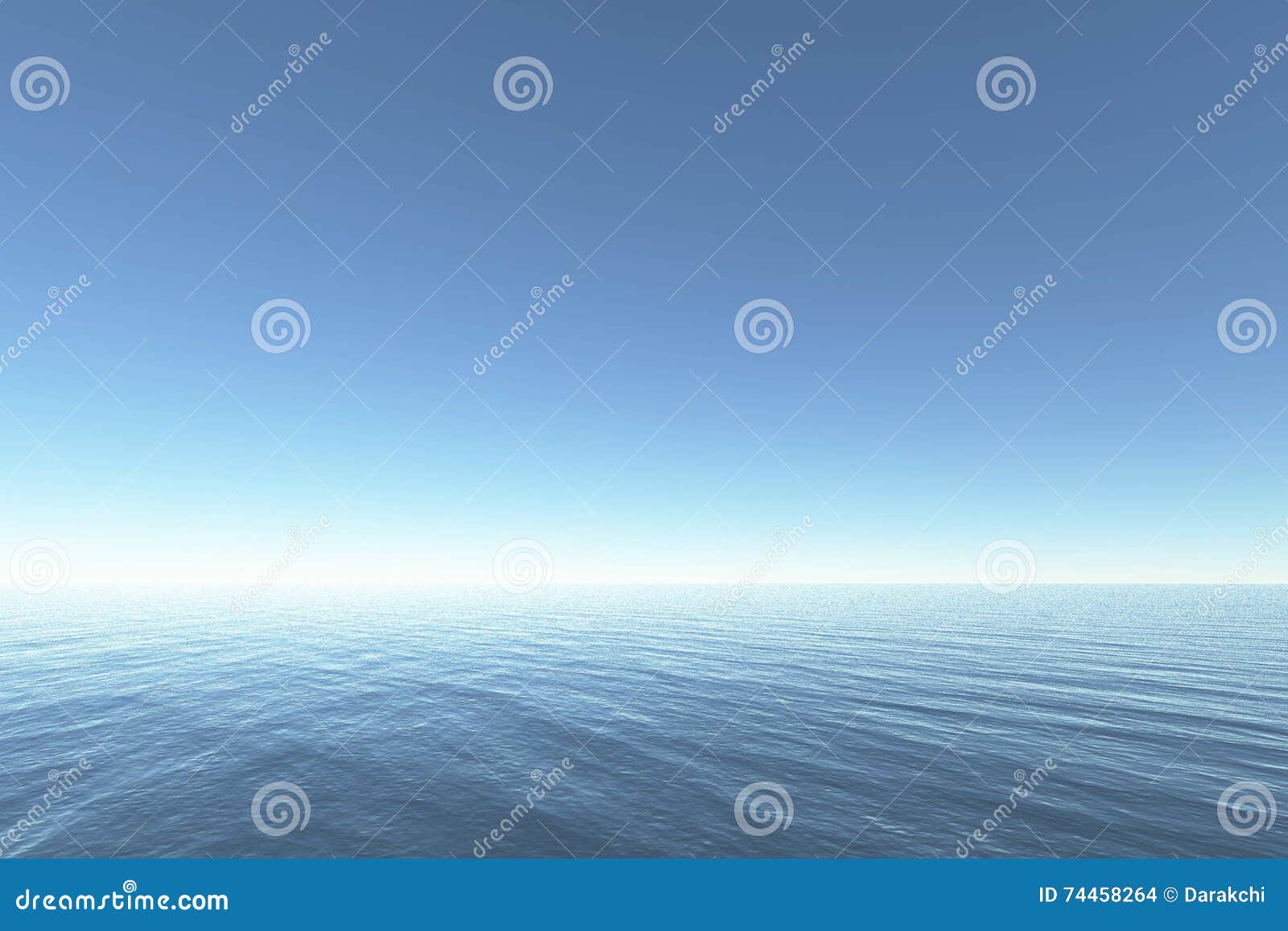 Endless Sea or Blue Ocean Illustration Stock Illustration ...