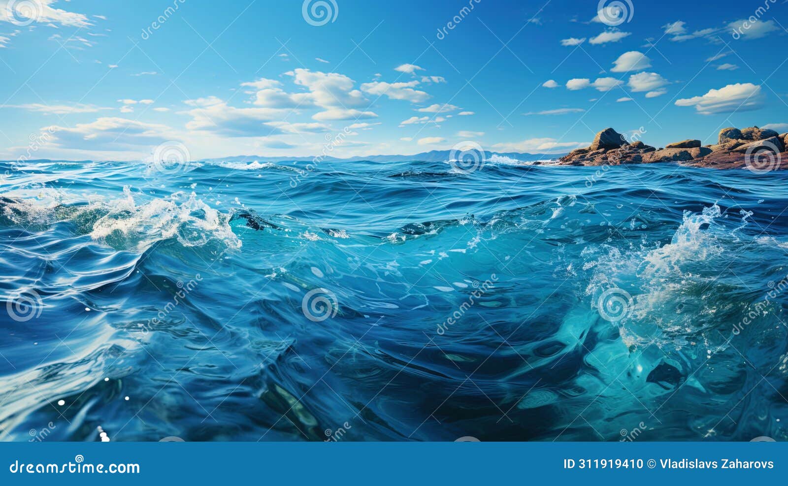 The Endless Sea, Drowning in Blue Infinity, Like Divine B Stock Photo ...