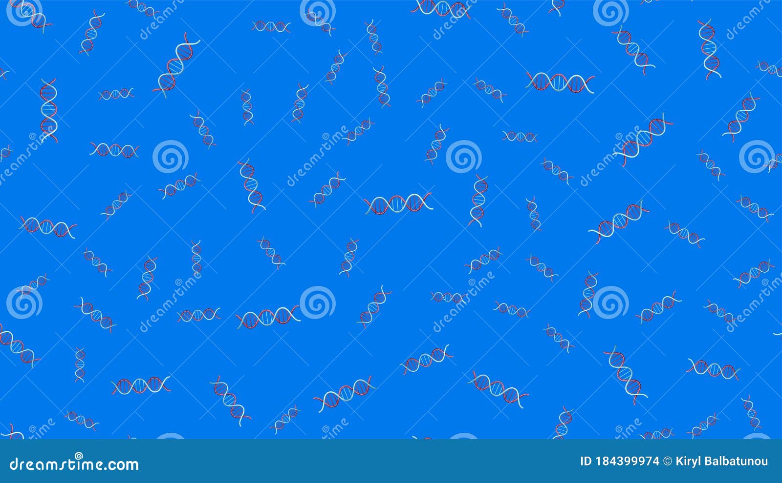 Endless Seamless Pattern of Medical Scientific Medical Objects Spirals ...