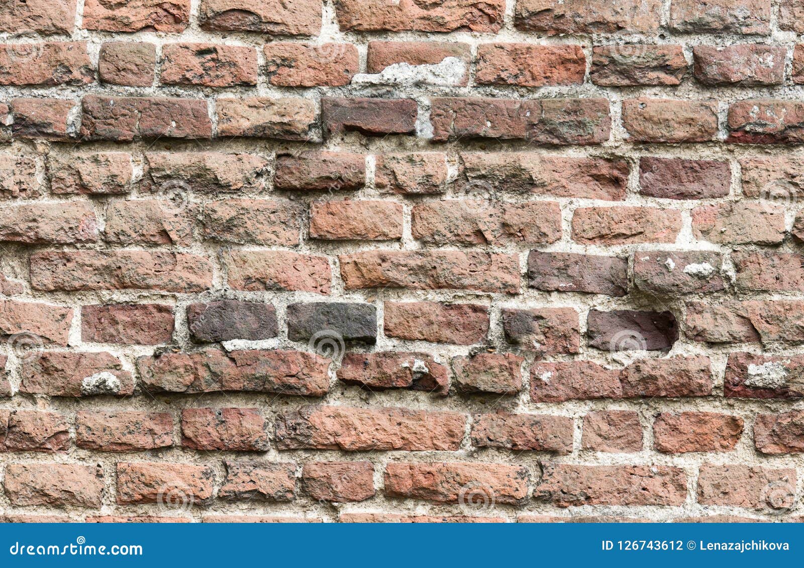Endless Seamless Pattern of Old Brick Wall Stock Photo - Image of wall ...