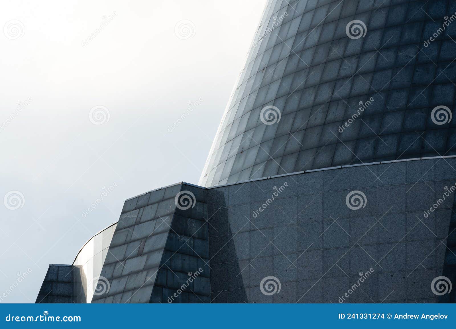 Endless Side of Glass Skyscraper in Business Center Stock Photo - Image ...