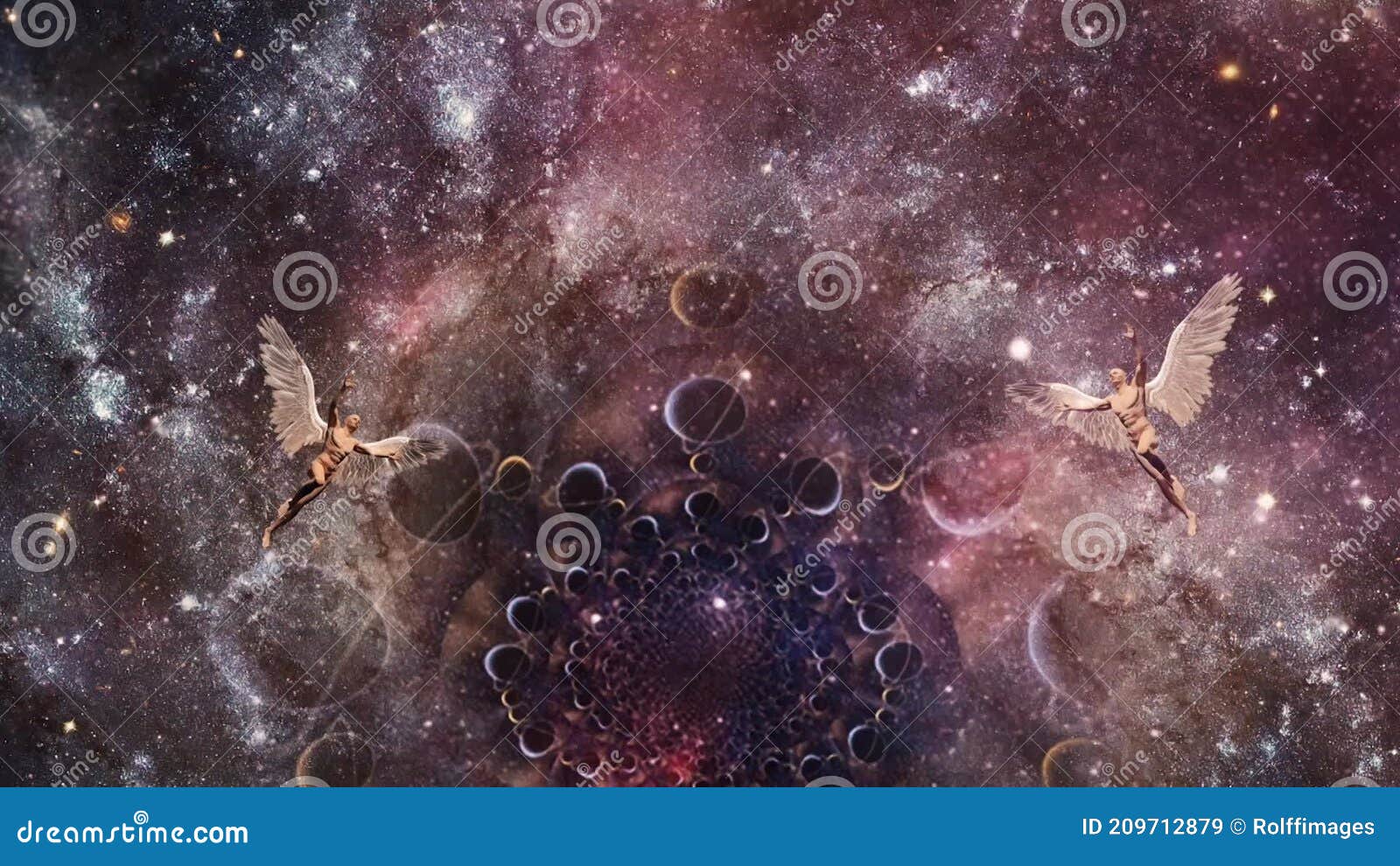 Angels in space stock video. Video of future, countdown - 209712879
