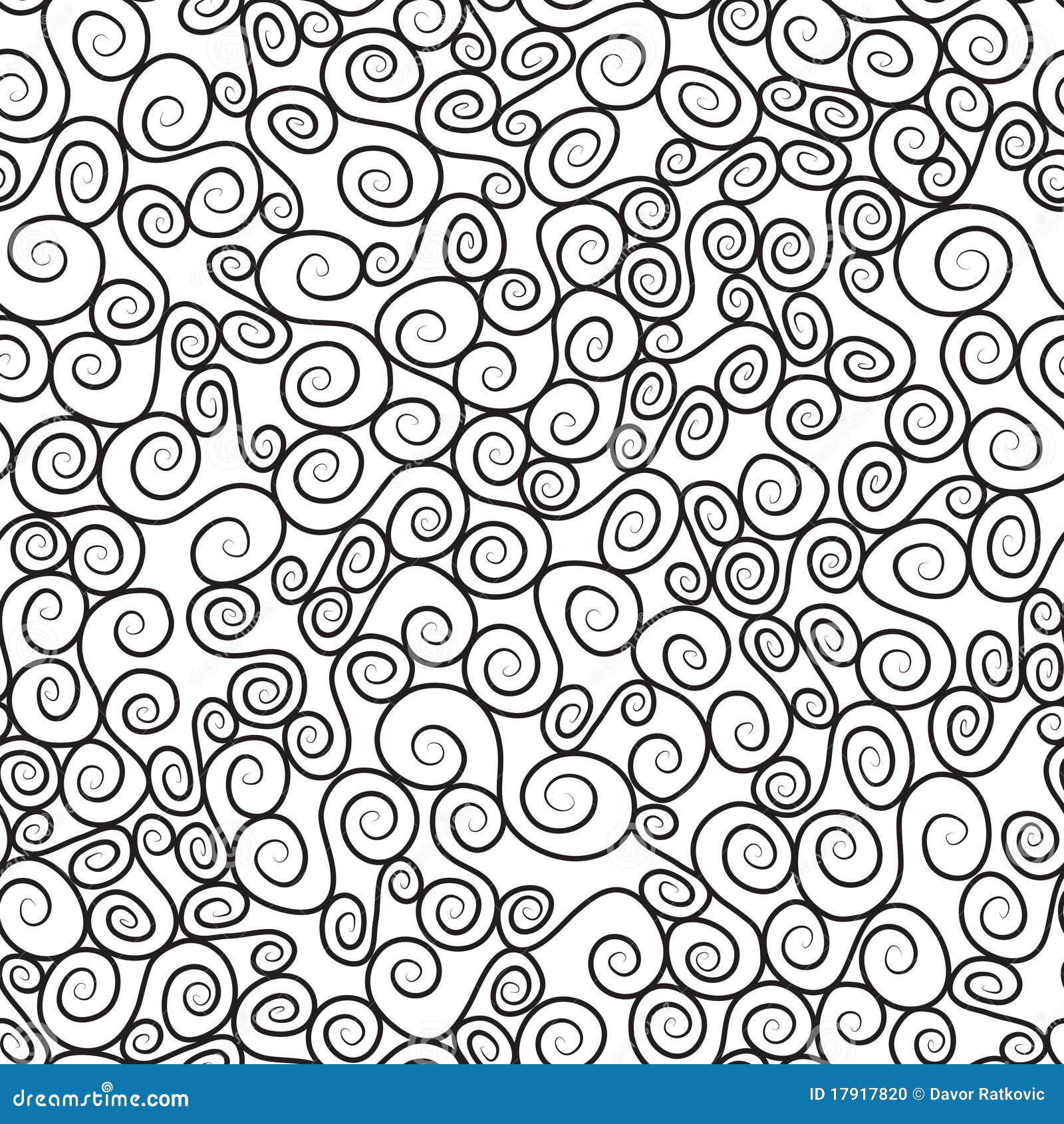 Endless Spiral Seamless Pattern Stock Vector - Illustration of illusion ...