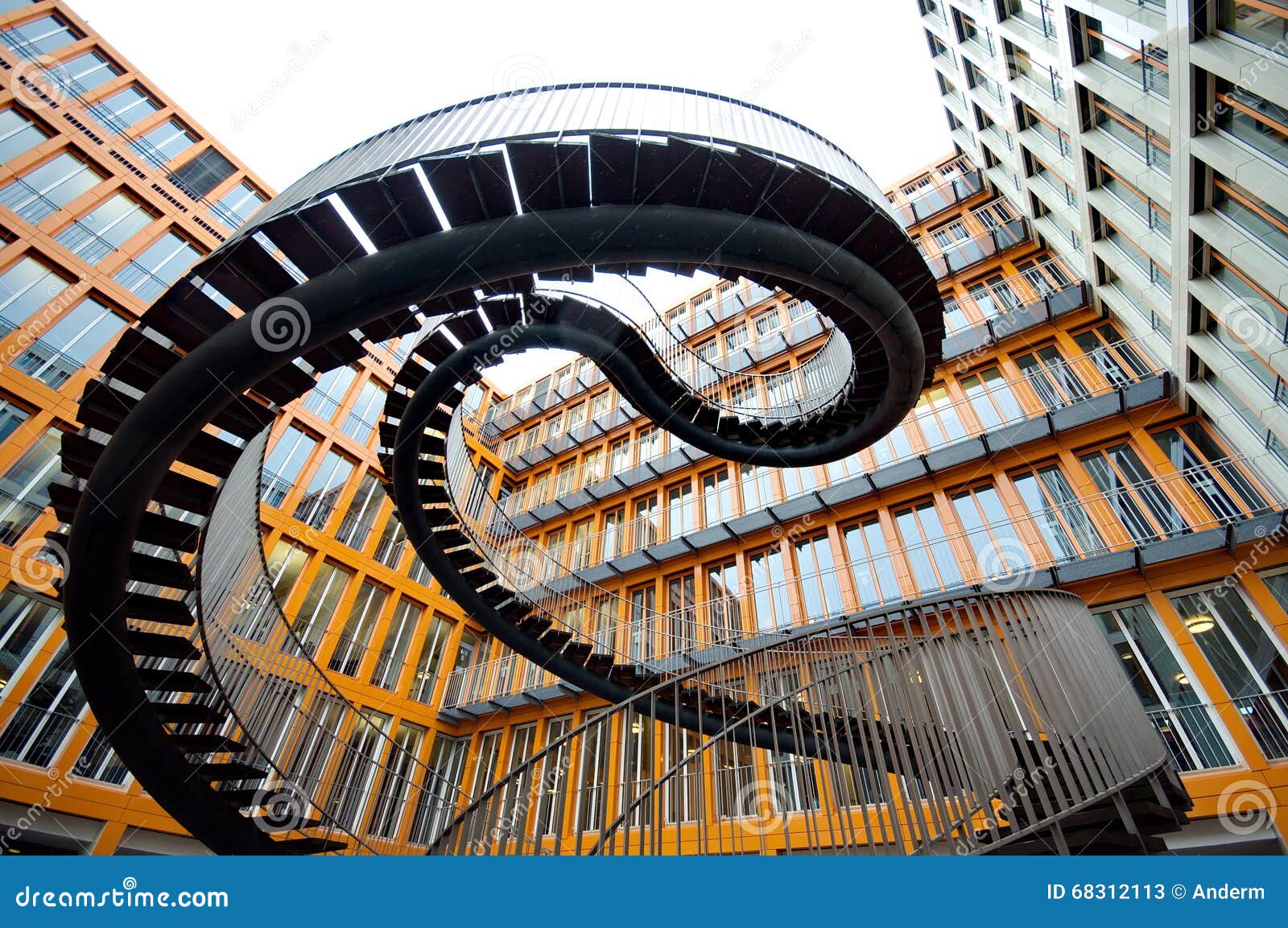Endless Steel Stairway in Munich Editorial Stock Photo - Image of ...