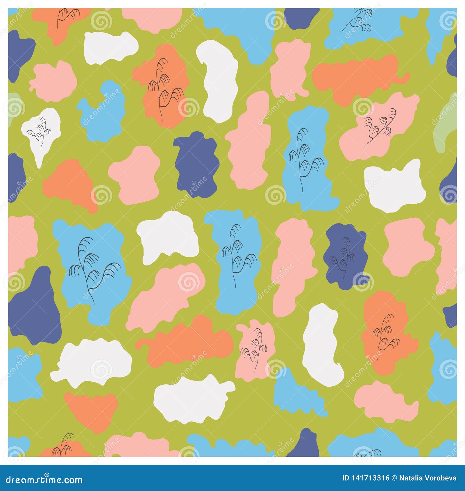 Endless Texture with Hand Drawn Doodle Elements. Stock Vector ...