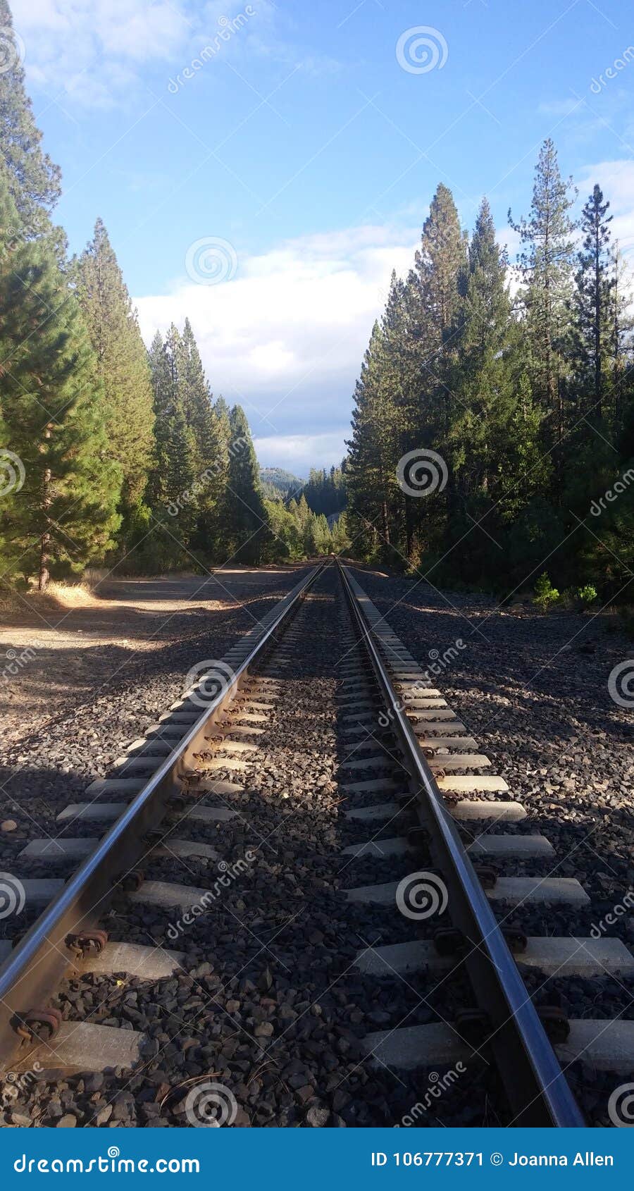 Endless train tracks stock image. Image of endless, mountains - 106777371