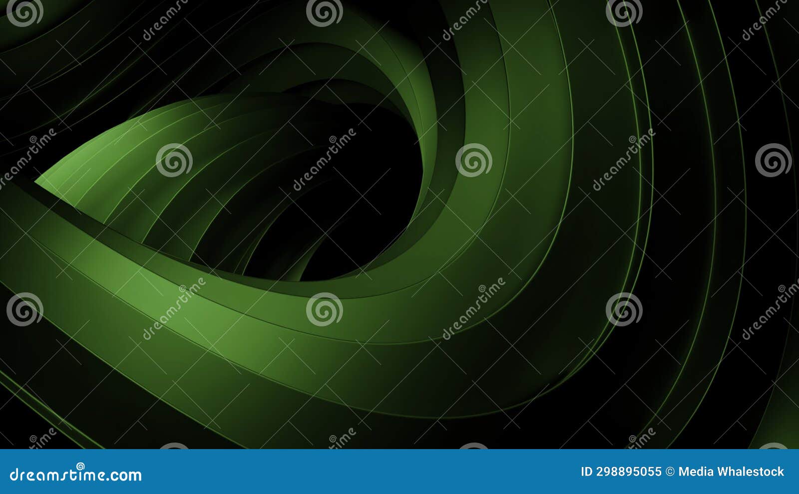 Endless Twisted Colorful Shape with Fluted Edges. Design. Rotating ...