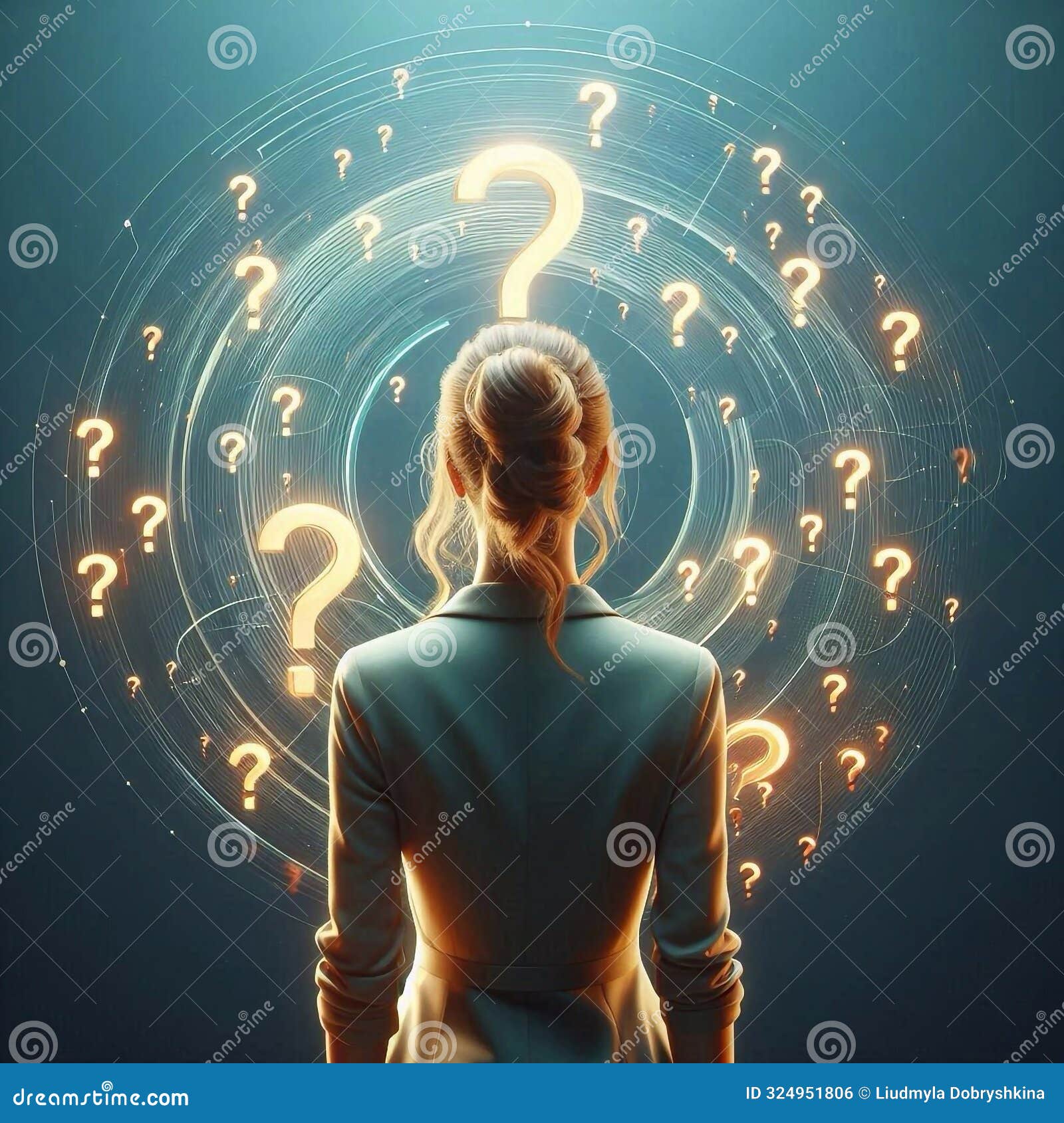 Asking a Woman stock illustration. Illustration of digital - 324951806