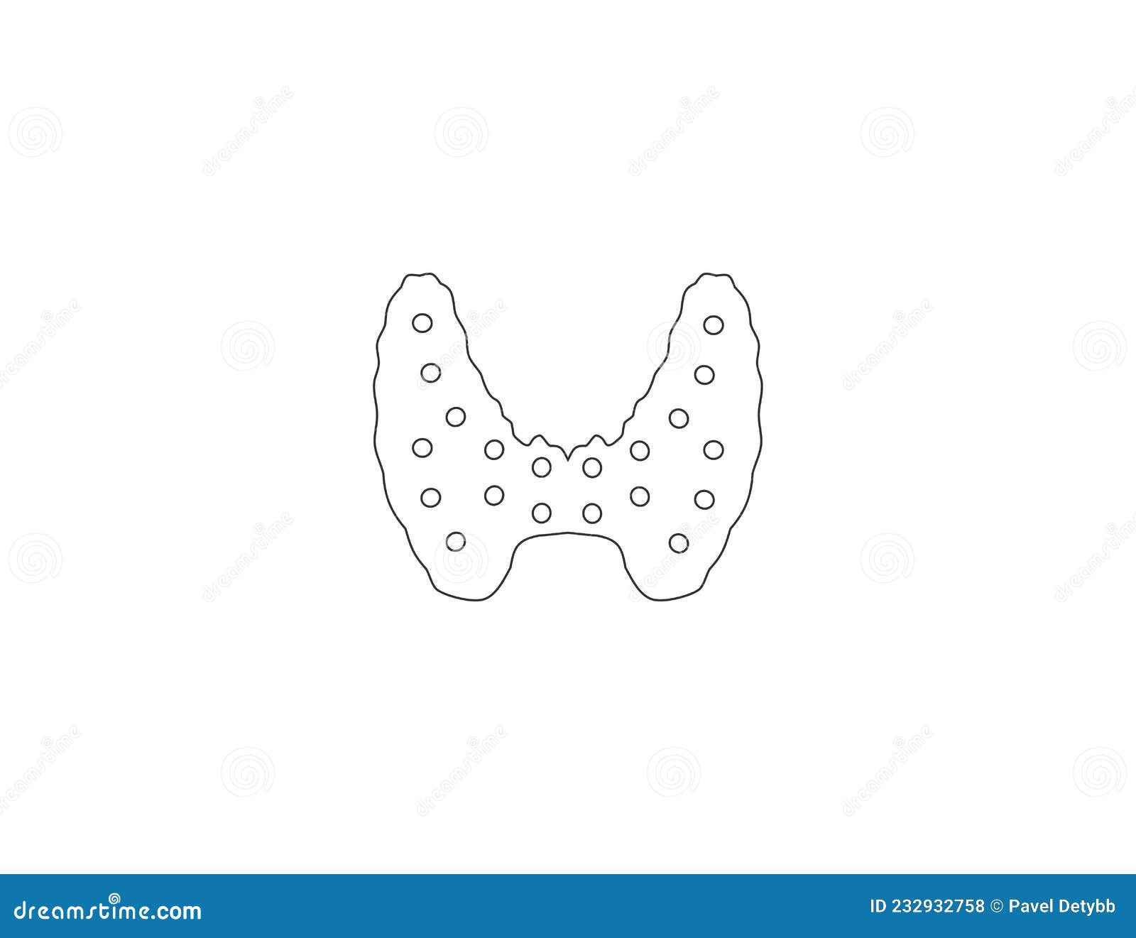 Endocrine Gland, Thyroid Icon. Vector Illustration. Flat Design Stock ...