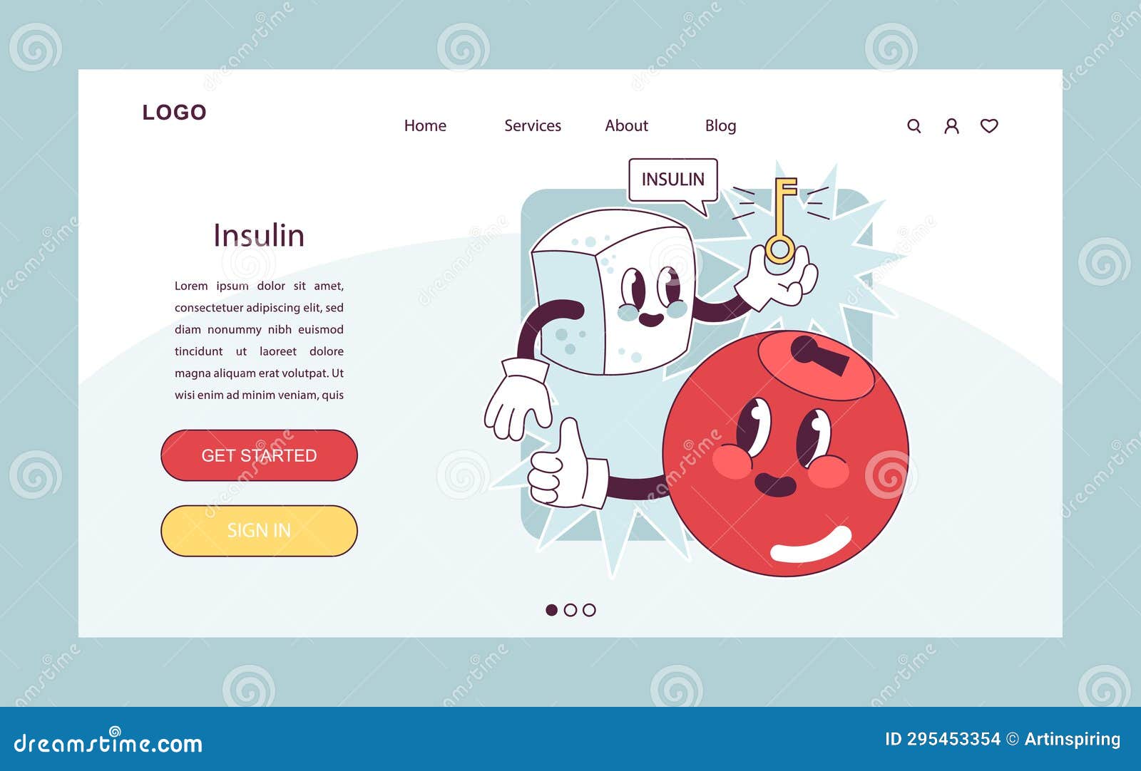 Endocrine System. Insulin Function. Pancreas Gland Hormones Secretion ...