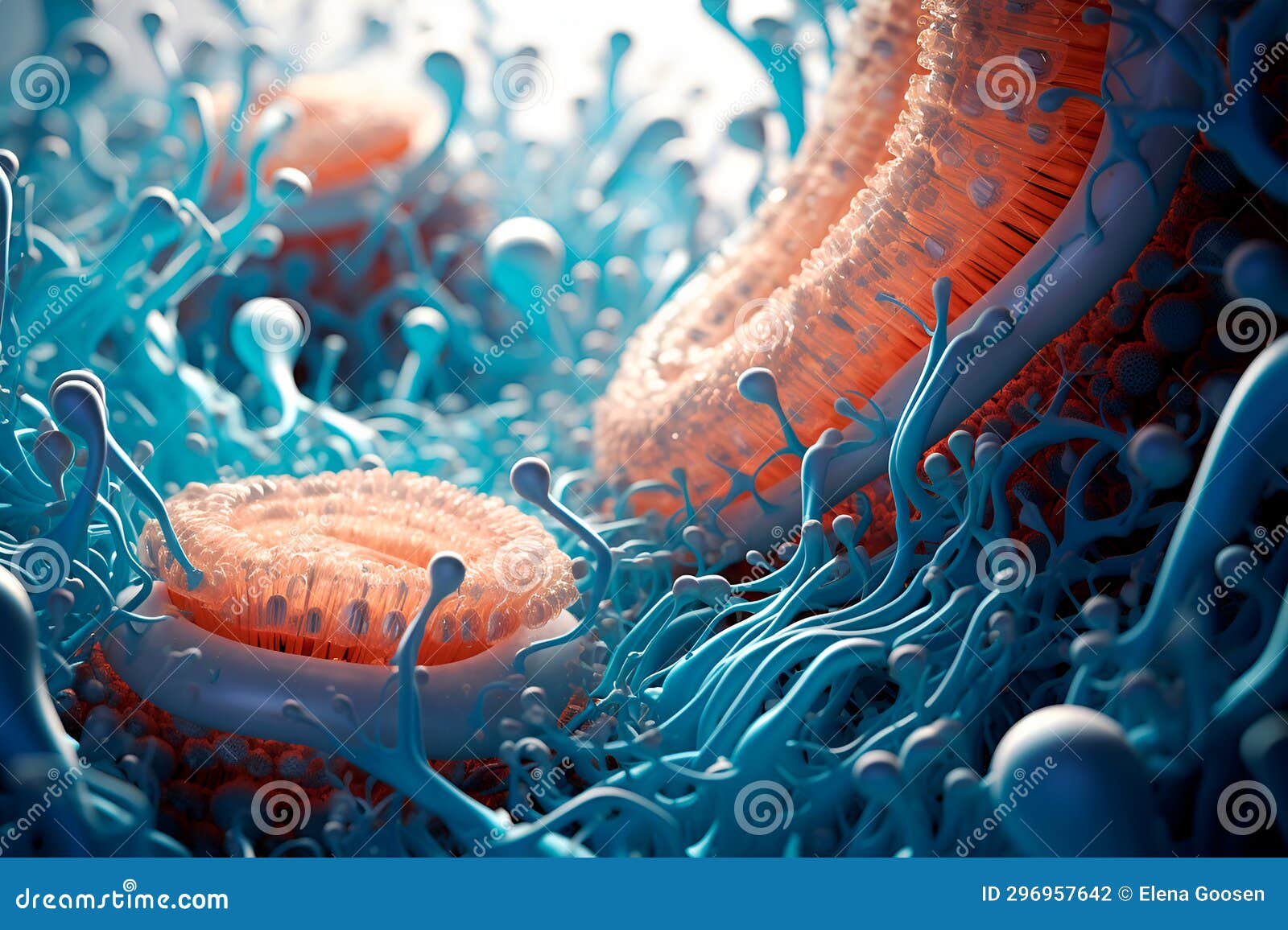 Endometrium Close Up, Ovaries Ovulation Microbiological Background With ...