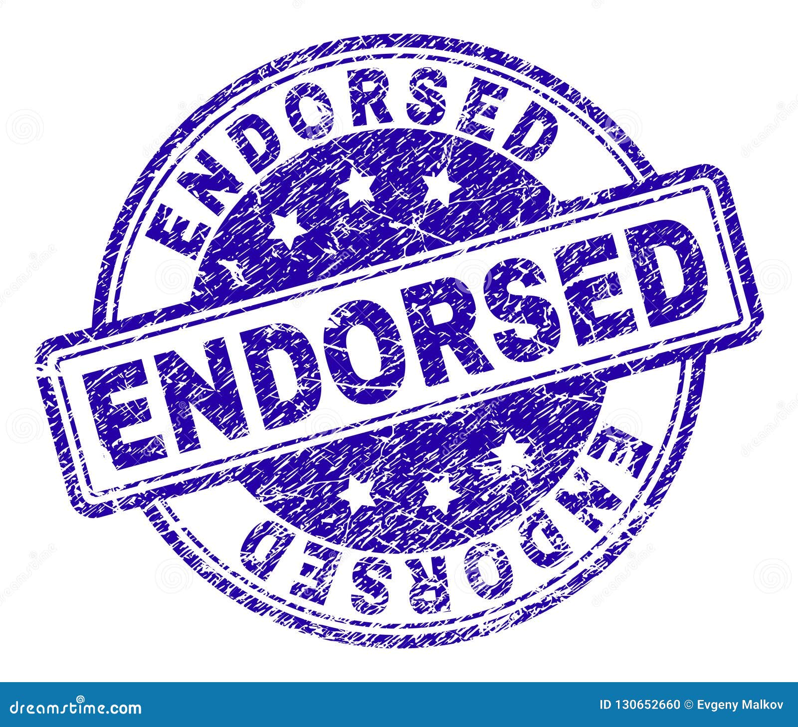 Grunge Textured ENDORSED Stamp Seal Stock Vector - Illustration of ...