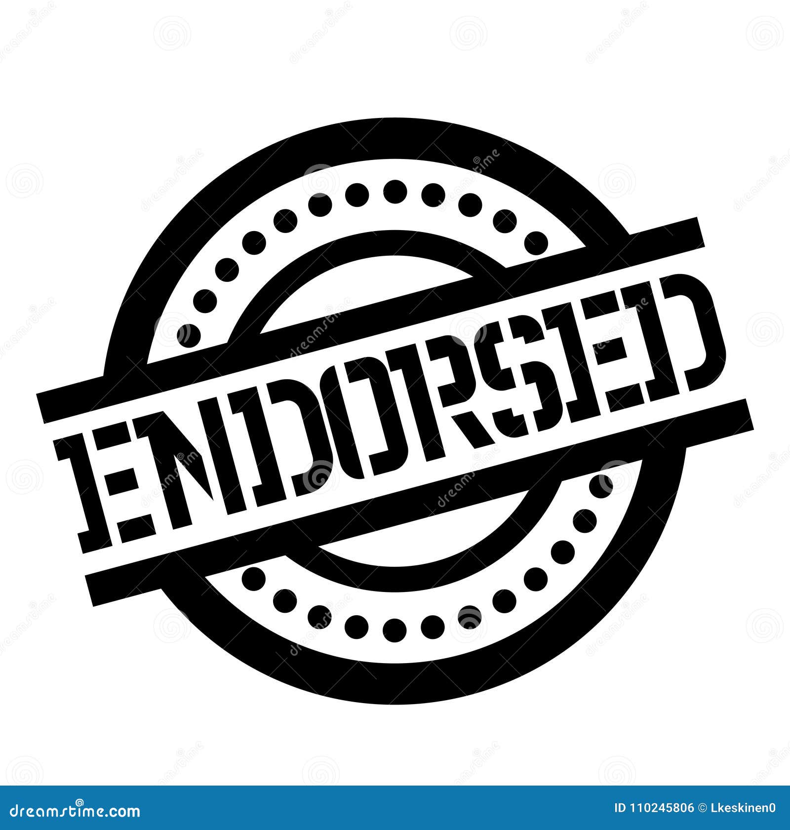 Endorsed Stamp. Endorsed Label On Transparent Background. Round Sign ...