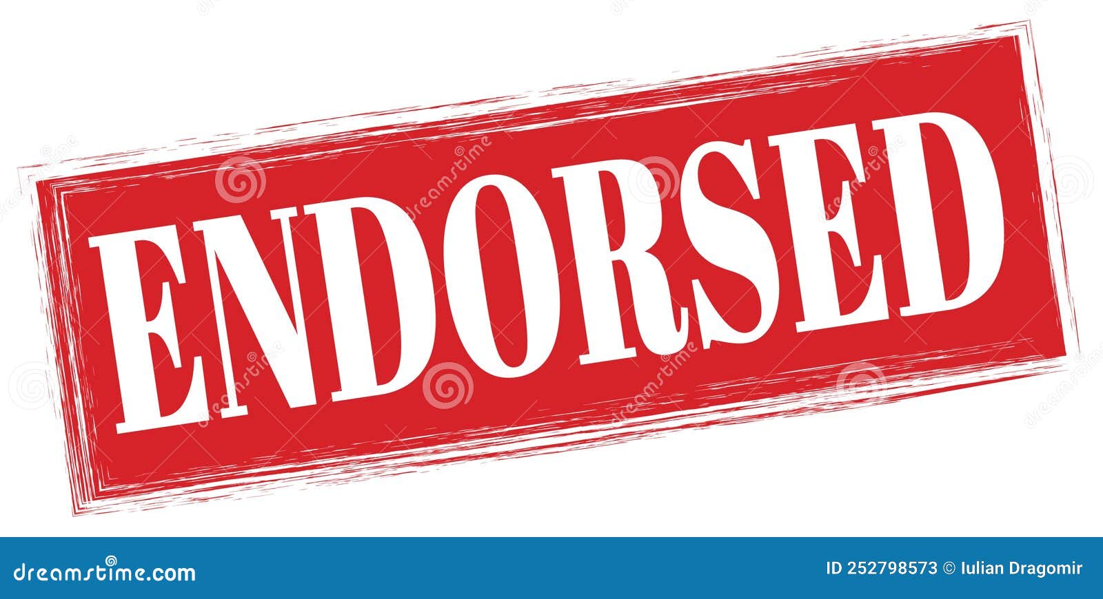 ENDORSED Text Written on Red Stamp Sign Stock Illustration ...