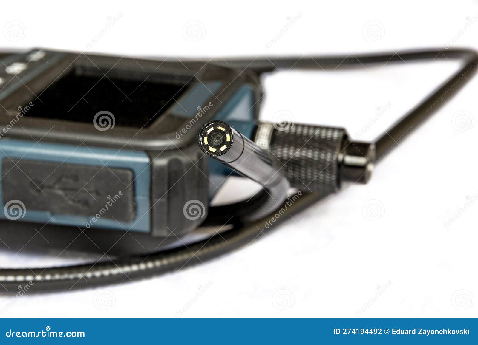 Endoscope Camera on the Table. Flexible Inspection Camera Stock Photo ...