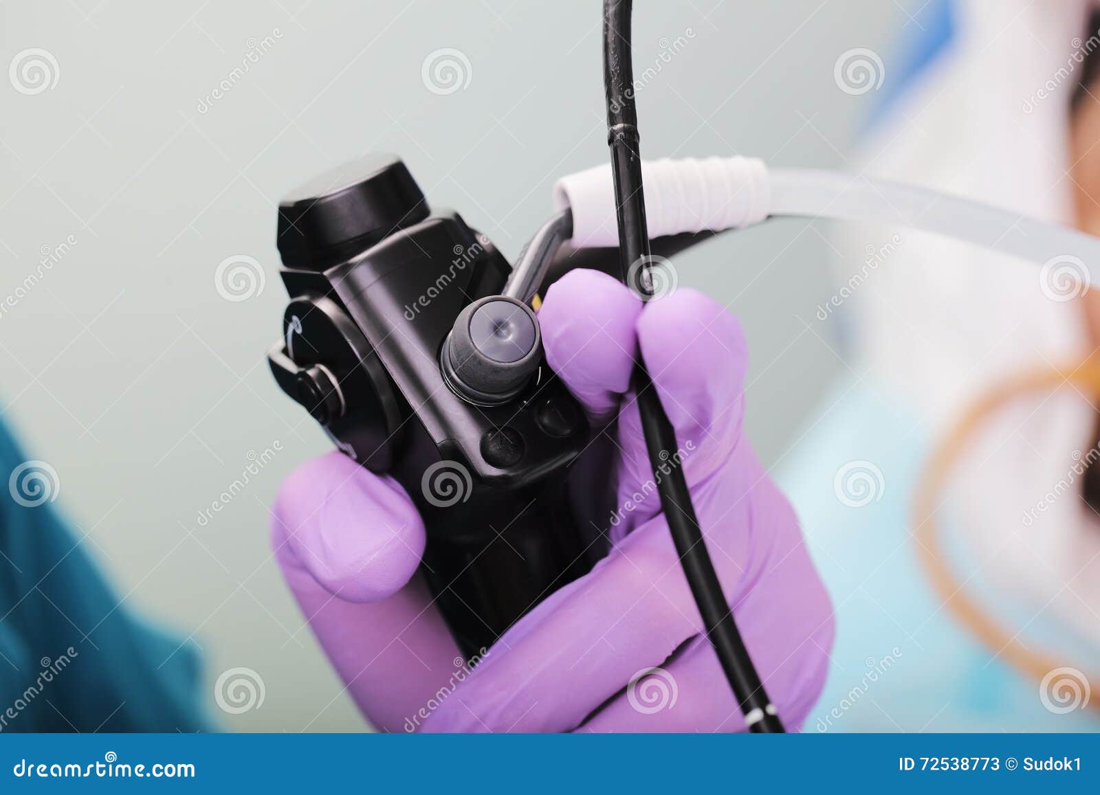 Endoscope in Doctors Hand Macro Stock Image - Image of care, diagnostic ...