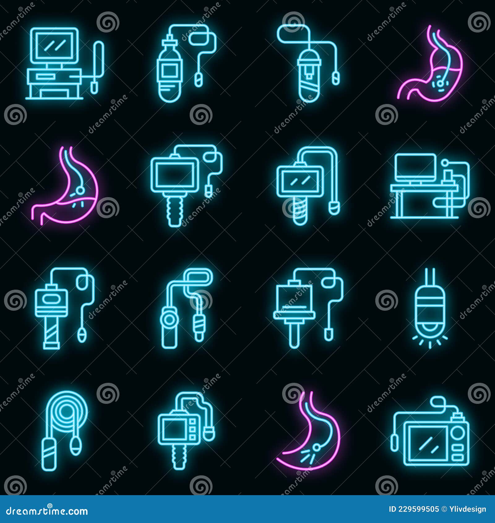 Endoscope Icons Set Vector Neon Stock Vector - Illustration of cancer ... Endoscope Icons Set Vector Neon Stock Vector - Illustration of cancer ...