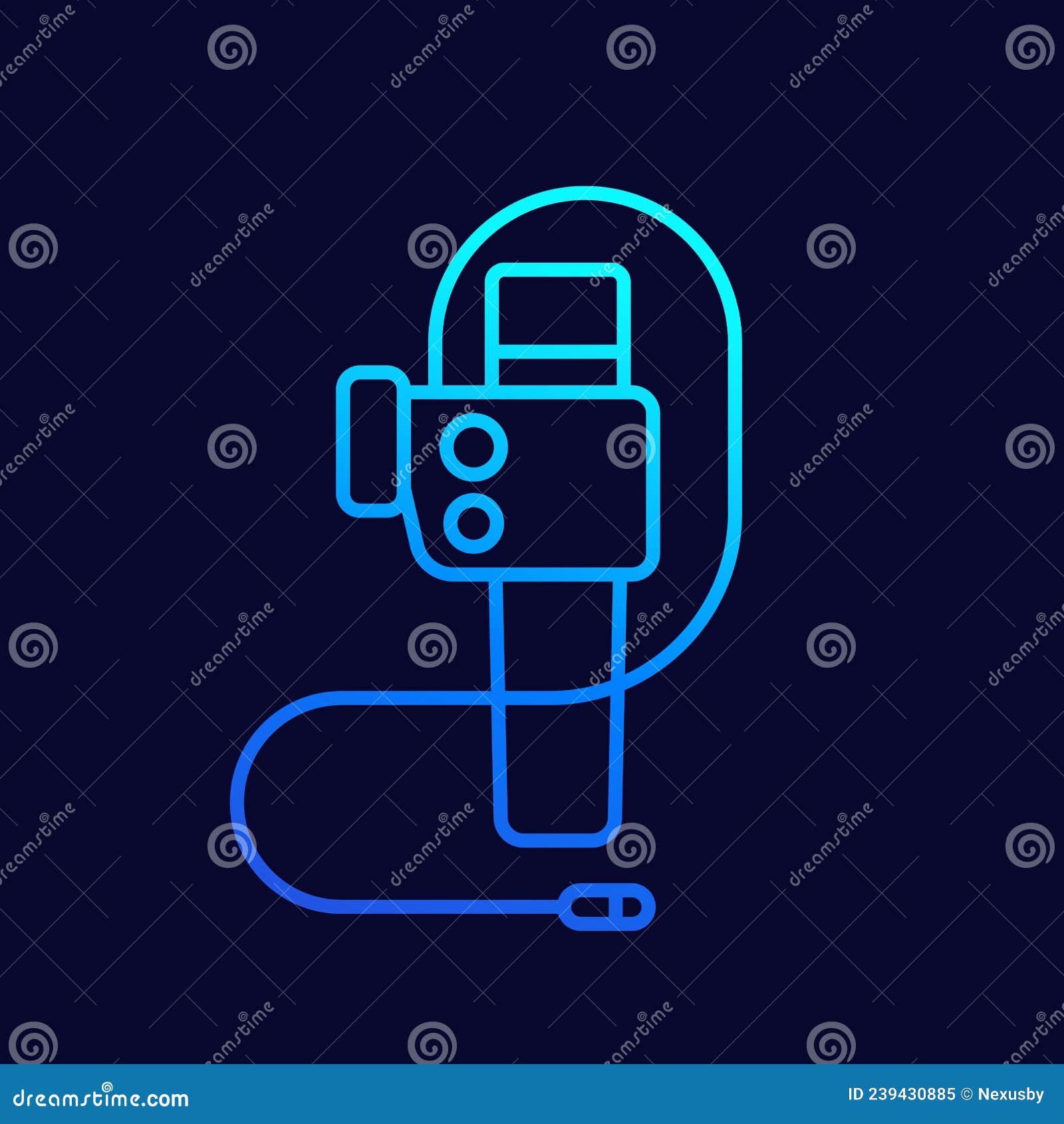 Endoscope Line Icon, Colonoscopy Tool Vector Stock Vector ...