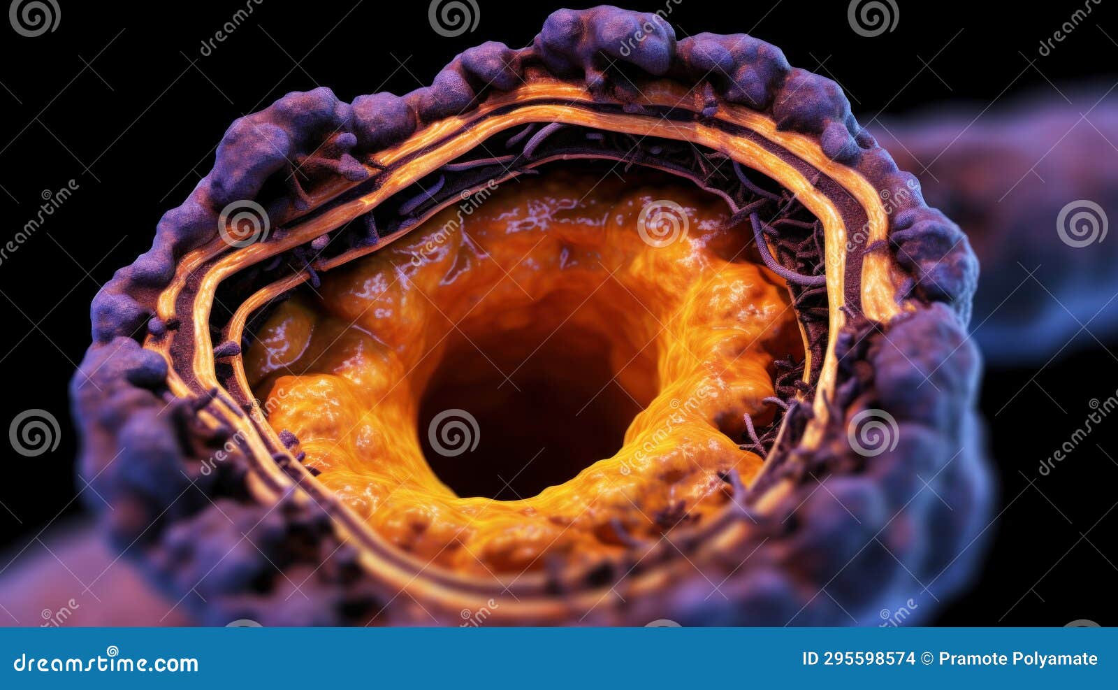 An Endoscopic View Of The Colon With Marked Areas Of Interest For ...