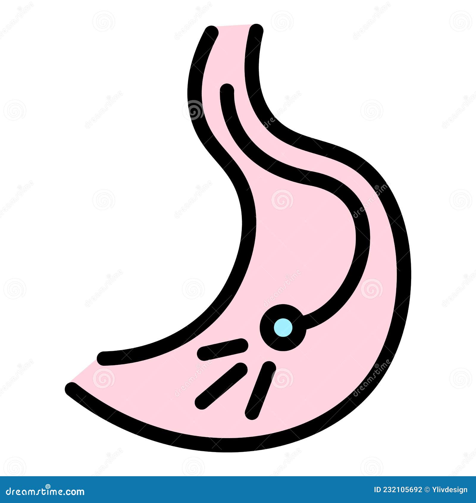 Endoscopy Icon, Stomach And Endoscope Cartoon Vector | CartoonDealer ...