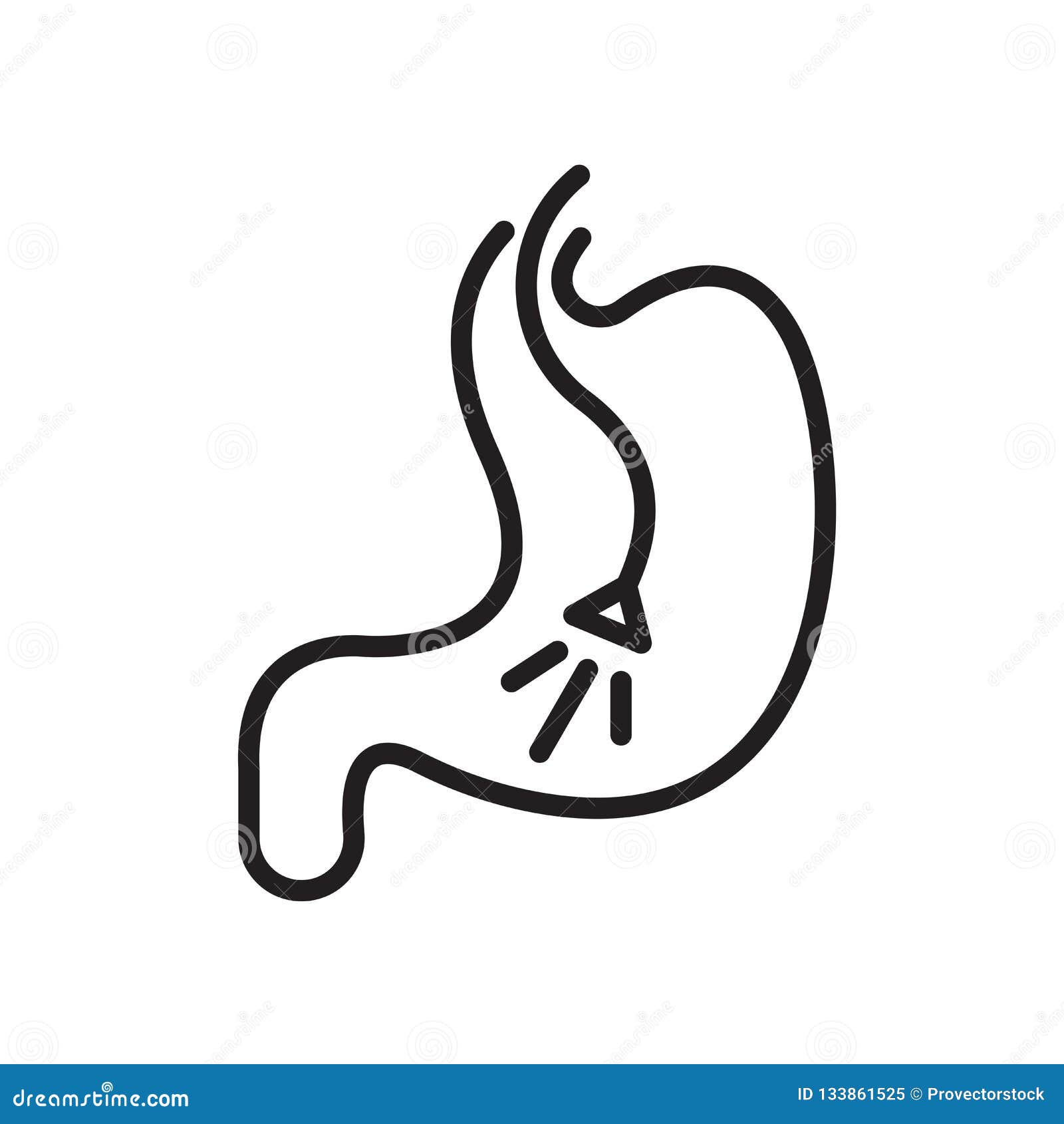 Endoscopy Icon Isolated on White Background Stock Vector - Illustration ...