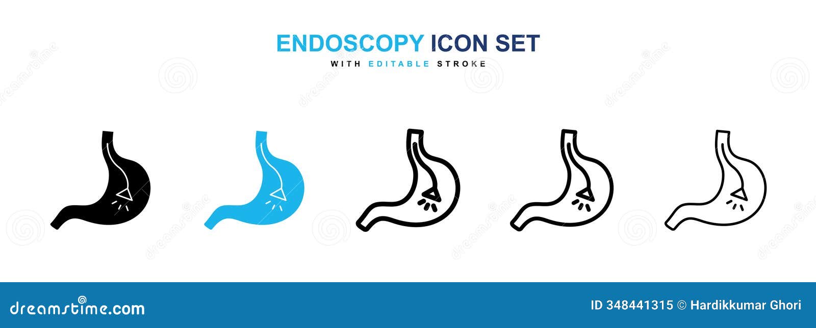 Endoscopy Icon Isolated On White Background Cartoon Vector ...