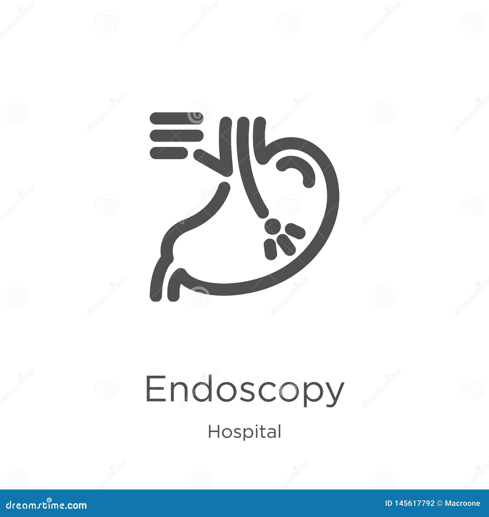 Endoscopy Icon Vector from Hospital Collection. Thin Line Endoscopy ...