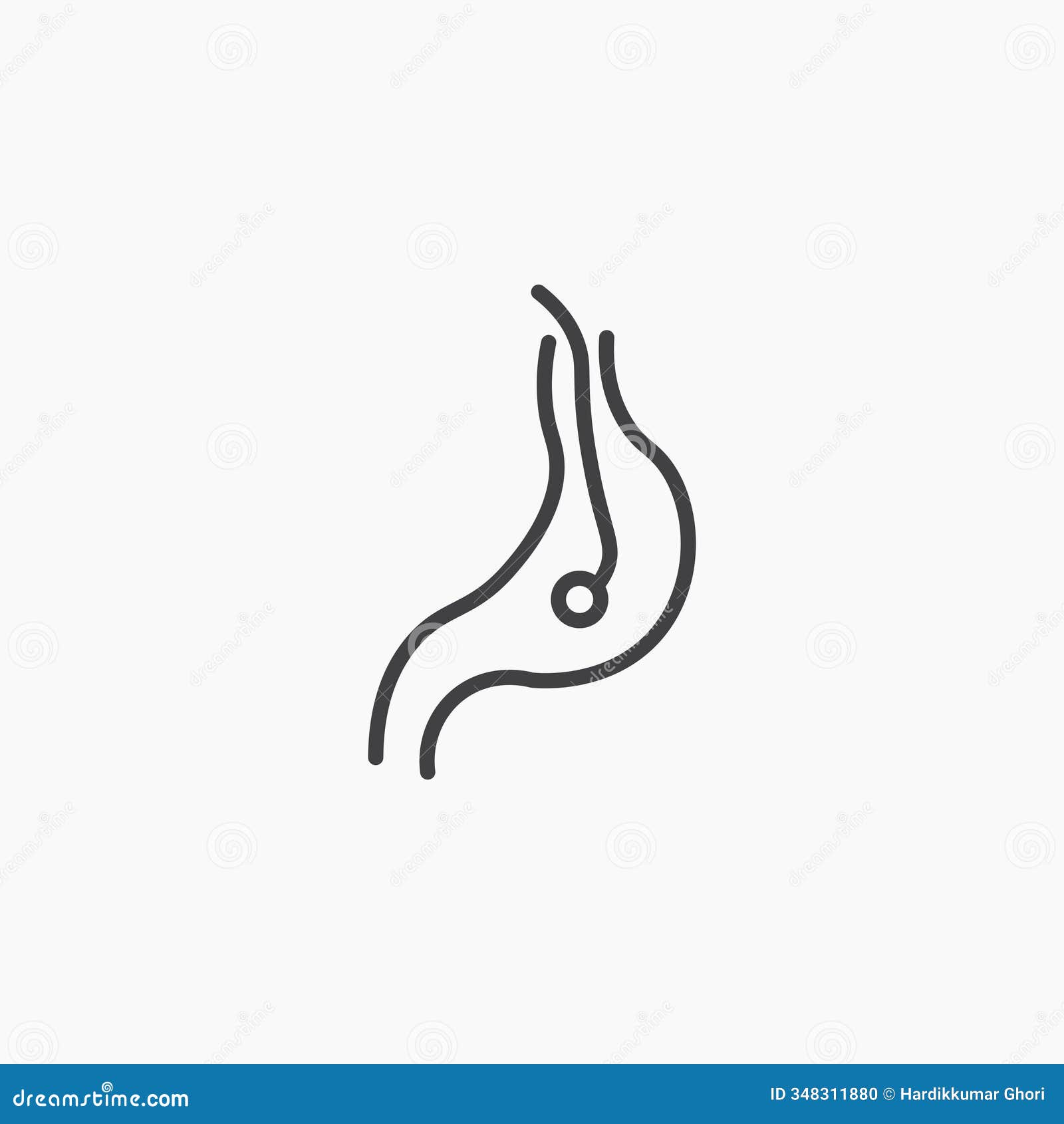 Endoscopy Icon Isolated On White Background Cartoon Vector ...