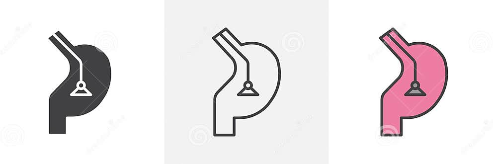 Endoscopy icon vector stock illustration. Illustration of health ...